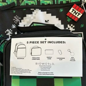 Minecraft by Bioworld | Accessories | Minecraft Backpack 5 Pcs Set ...